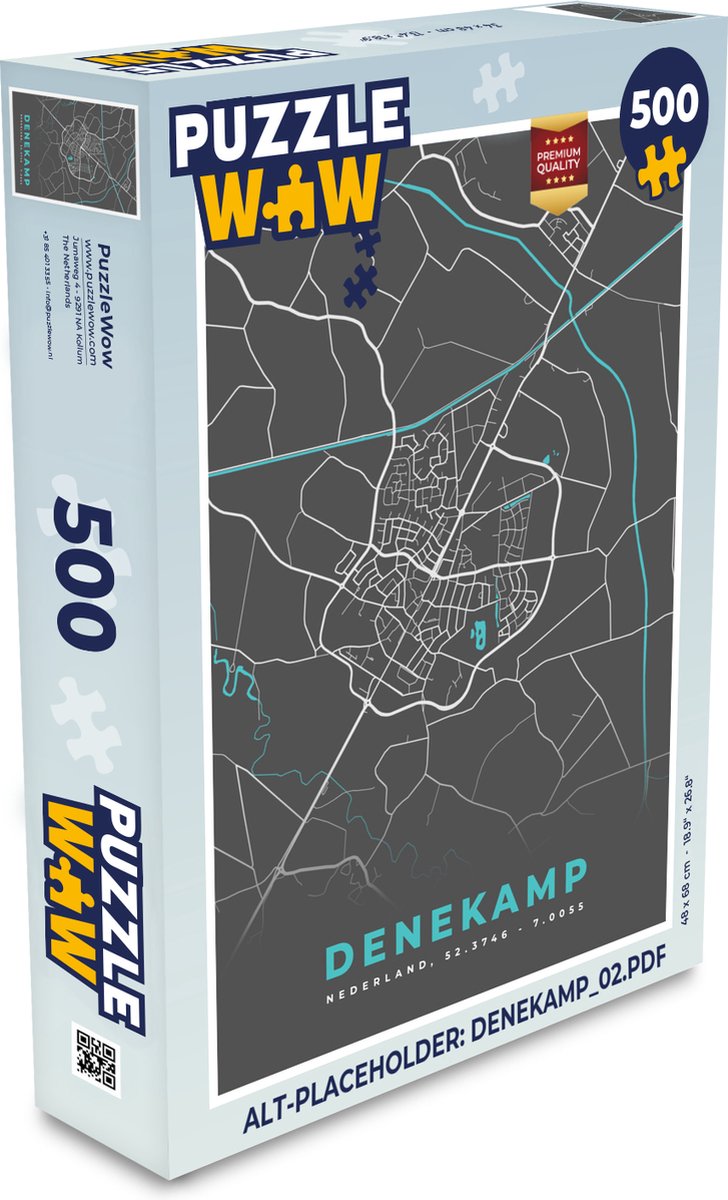 Puzzel Denekamp - Stadskaart - Kaart - Plattegrond - Legpuzzel - Puzzel ...