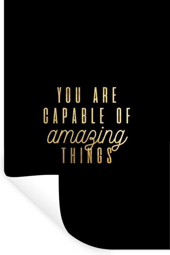 Muurstickers - Sticker Folie - Quote - Zelfvertrouwen - Goud - Letters ...