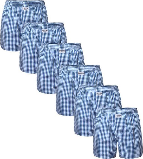 Zaccini 6-pack woven boxershorts - lichtblauw | bol