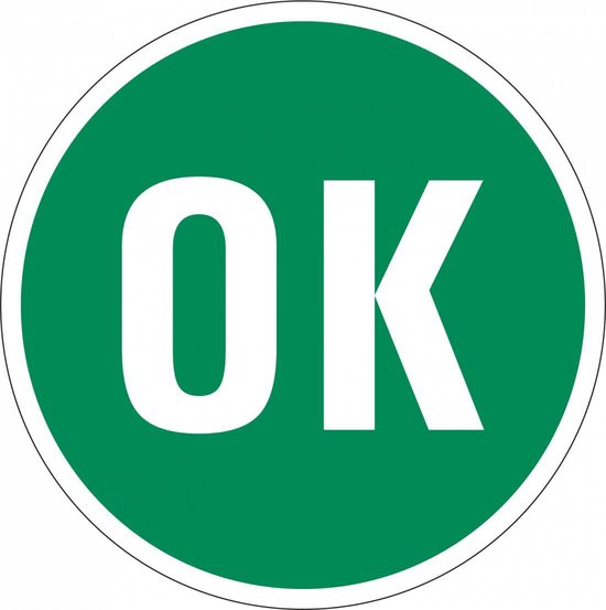 OK controlesticker, op vel 30 mm - 18 per kaart | bol.com