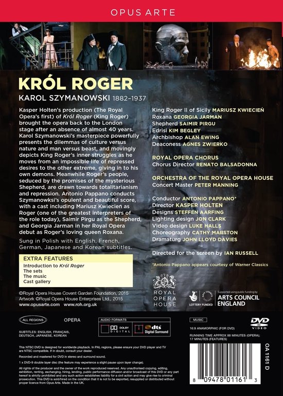 Royal Opera House - Krol Roger (DVD), Royal Opera House | Muziek | bol