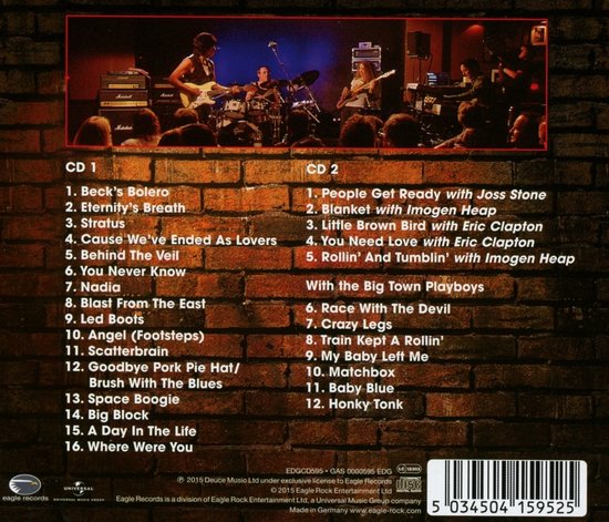 Jeff Beck - Live At Ronnie Scotts Jazz Club (2 CD), Jeff Beck | CD ...