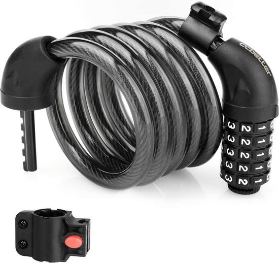 FIETSSLOT CIJFERSLOT - ZINAPS BEYCLE LOCK, Hoge beveiliging 5-cijferige ...