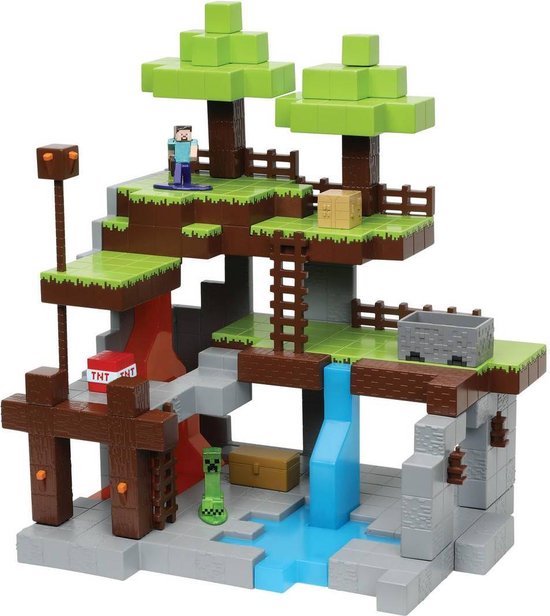 Jada Toys - Minecraft Nano Scene Overworld - Actiefiguur | bol
