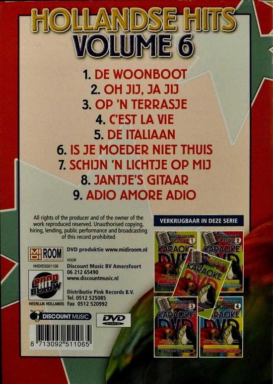 Karaoke dvd - Hollandse Hits Vol. 6 (DVD), Karaoke Dvd | Muziek | bol
