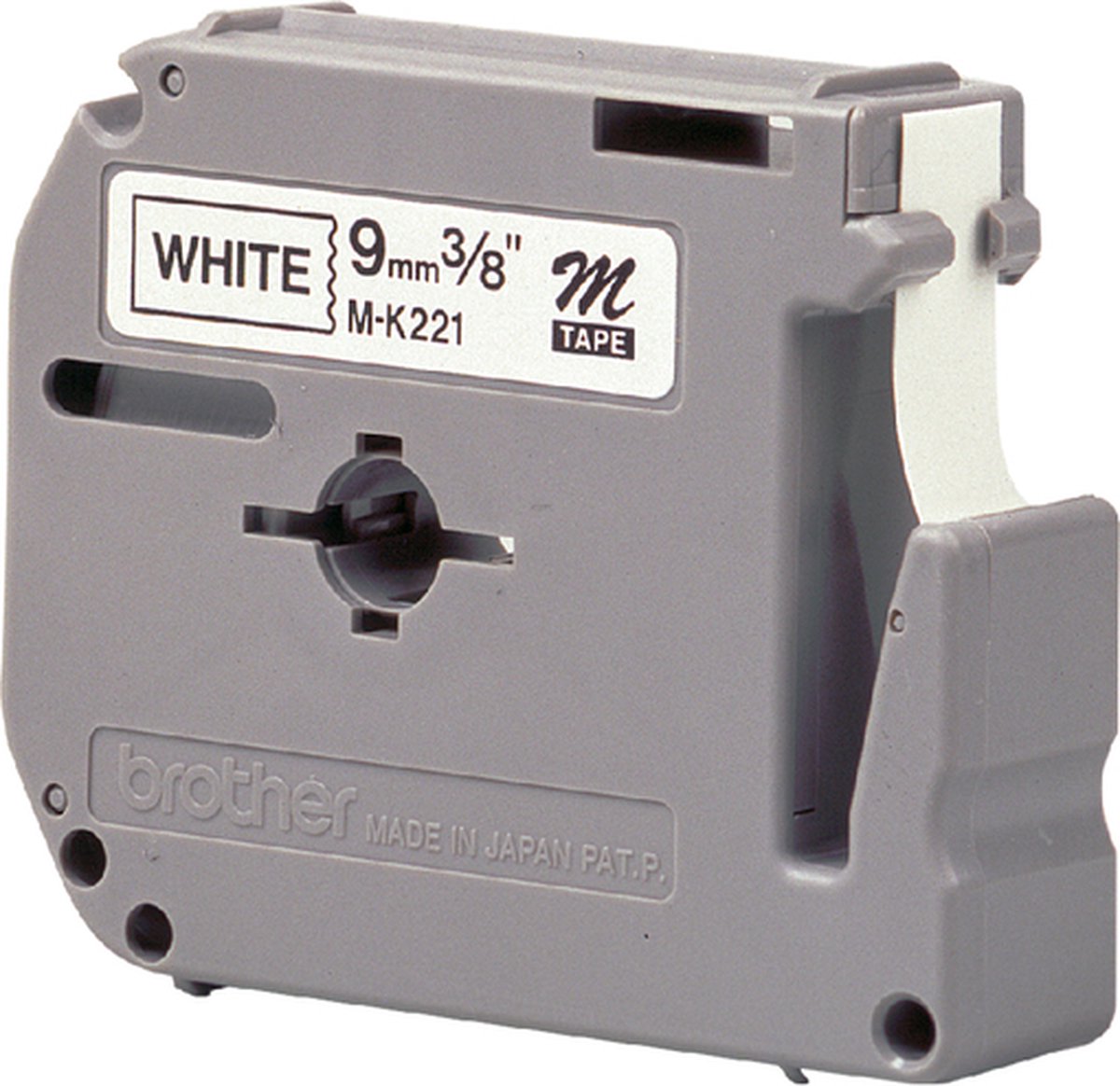 Labeltape Brother P-touch M-K221 9mm zwart op wit | bol
