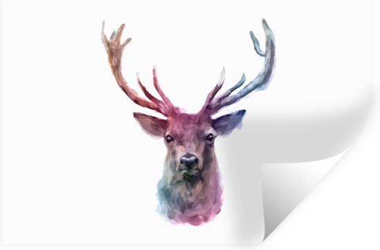 Muurstickers - Sticker Folie - Hert - Verf - Kleuren - 120x80 cm ...