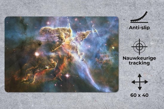 Bureau onderlegger 60x40 cm - Muismat Galaxy - Sterren - Licht ...