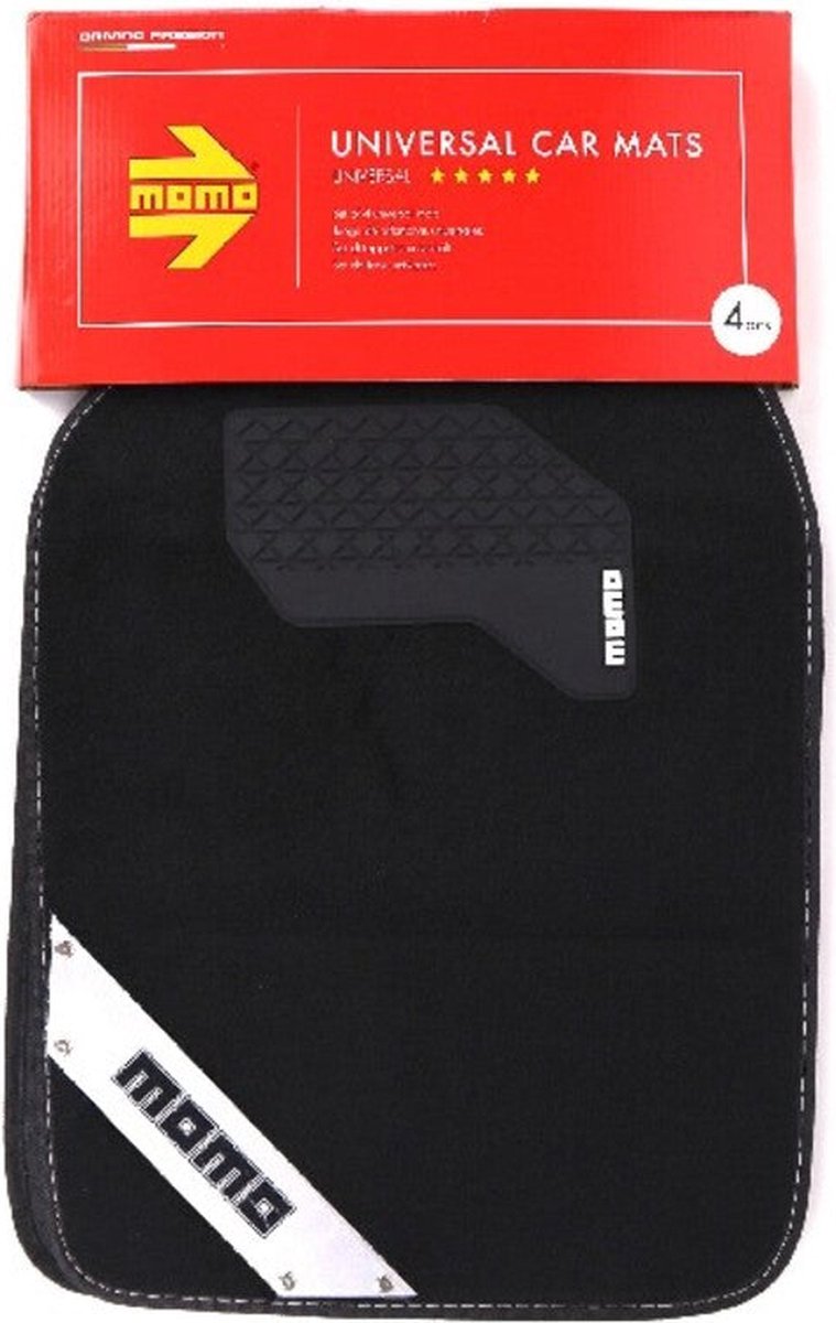 Auto vloermat Momo MOMLCM012BW Universeel Zwart Wit | bol.com