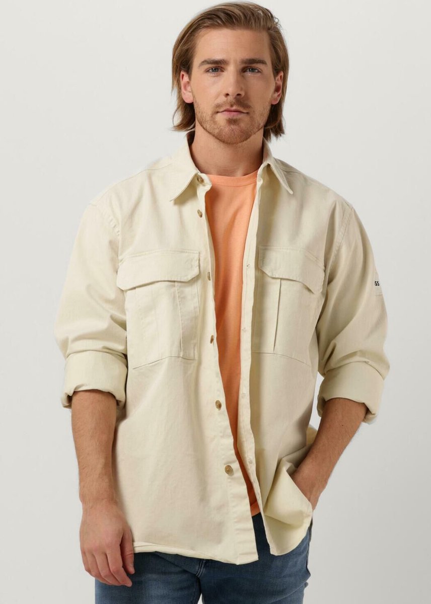 Hugo Boss - Overshirt Lisel Beige - Maat L - Regular-fit | bol.com