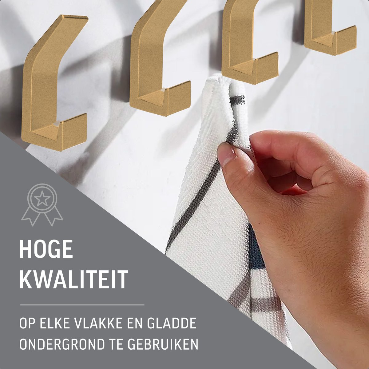 Wandhaak - Muurhaak - Goud - Jashaak - Handdoekhaakjes - Kapstokhaak ...
