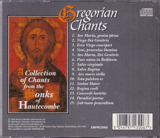 Gregorian Chants - A collection of chants from the monks of Hautecombe ...