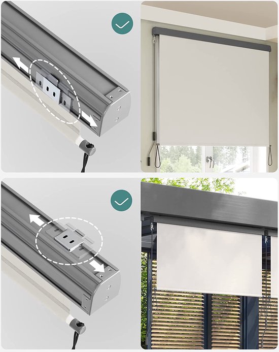 Hoppa! 1,4 x 2,5 m (lxl), store vertical pour balcon, terrasse, avec ...