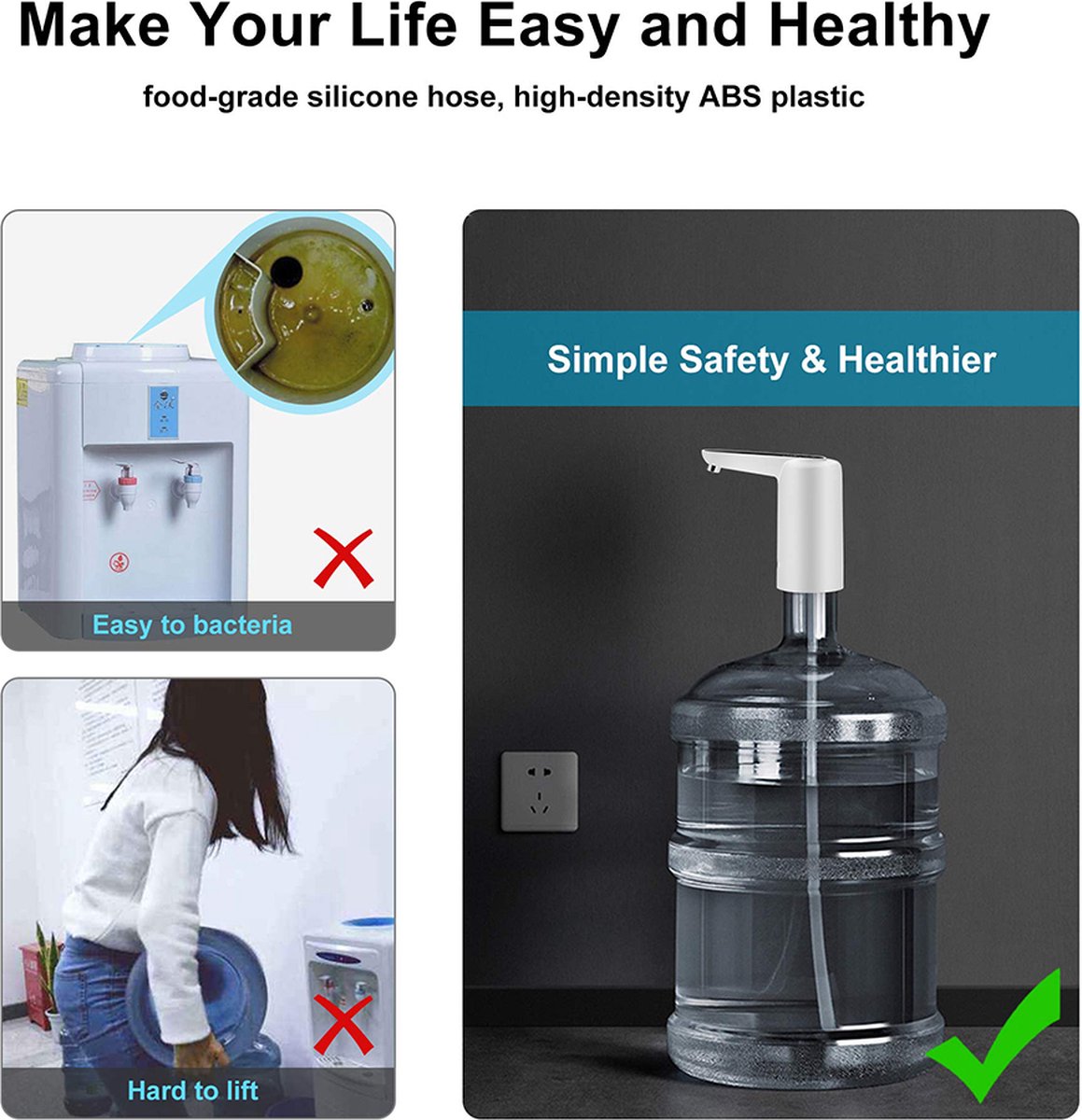 Water Fles Pomp Elektrische Water Dispenser Pomp Usb Opladen ...