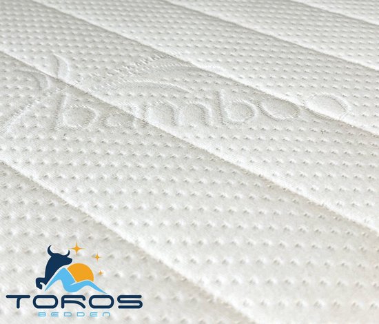 Toros Bedden 180x200 Topmatras - 9cm dik - HR 45 Premium Bamboe Deluxe ...