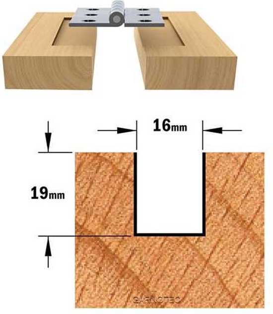 CMT - Sponning- en kantenfrees met schuine snijkoppen, HW | bol.com
