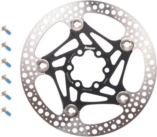 Hope RX Remschijf 6-bouts Ø160mm, zilver/zwart | bol