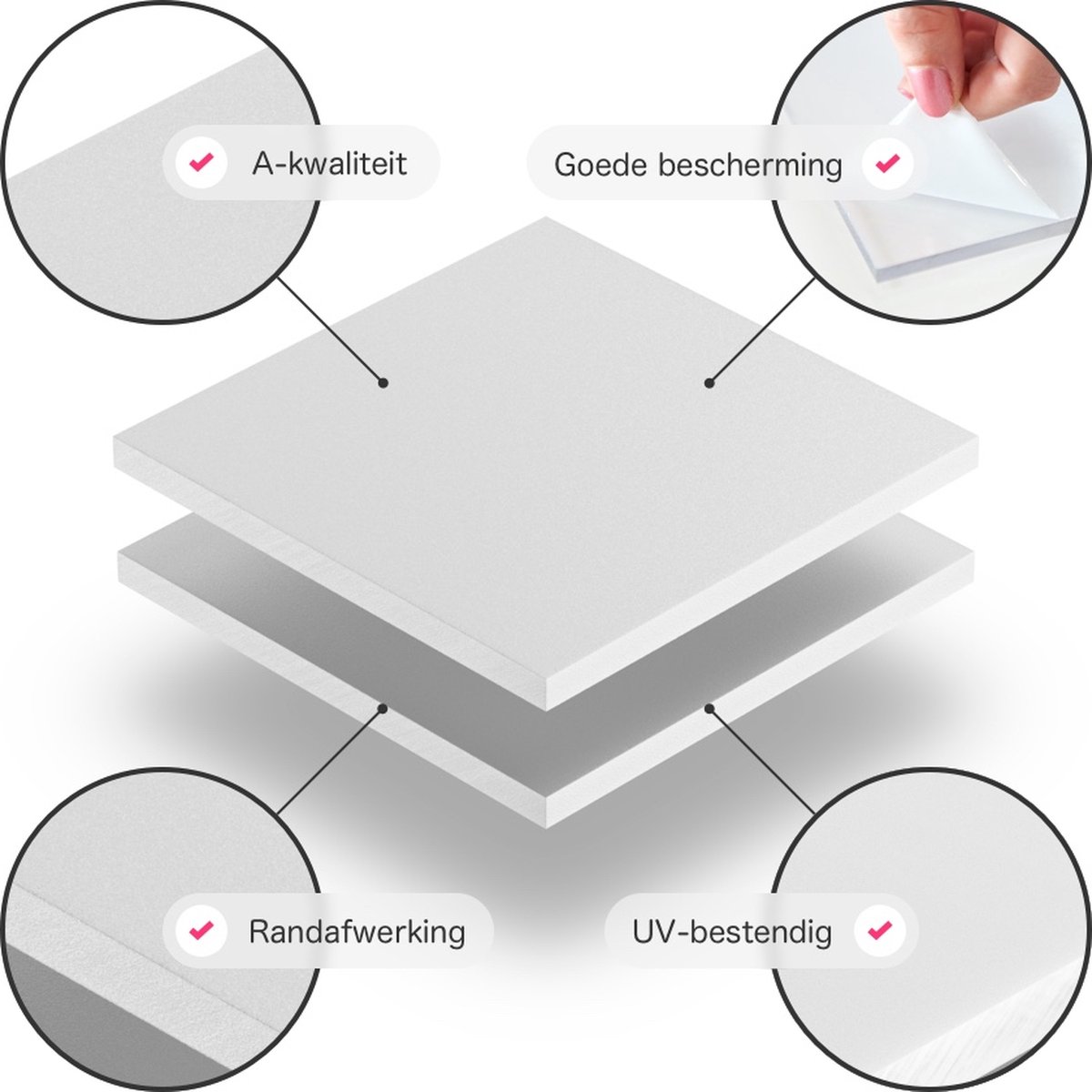 Geschuimd PVC plaat 4 mm dik - 120 x 90 cm - Wit | bol.com