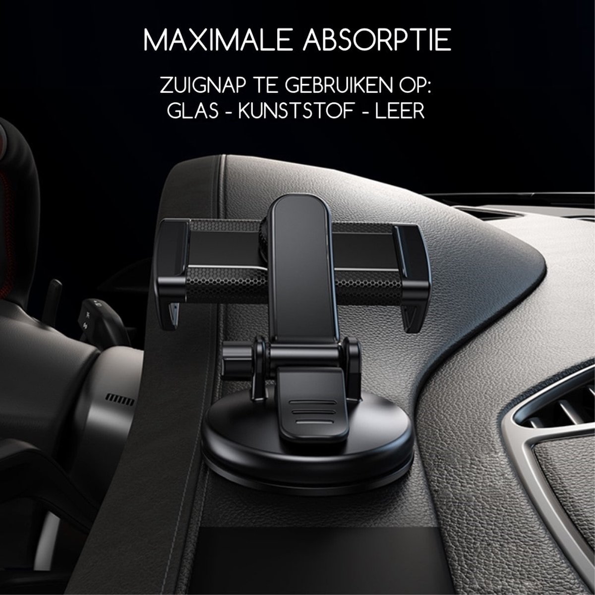 Compacte Tablethouder voor Auto - Dashboard / Voorruit bevestiging ...