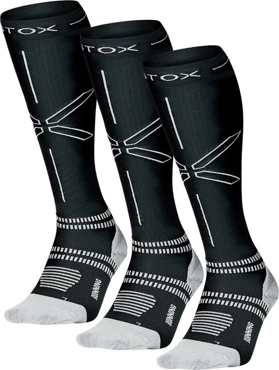 STOX Energy Socks - 3 Pack Hardloopsokken voor Vrouwen - Premium Compressiesokken -... | bol