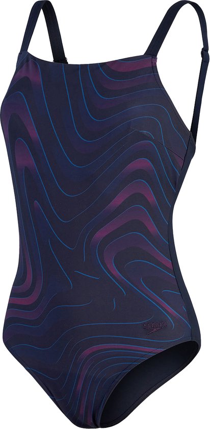 SPEEDO - eco amberglow shaping 1p nav - Wedstrijd badpak dames - Blauw ...