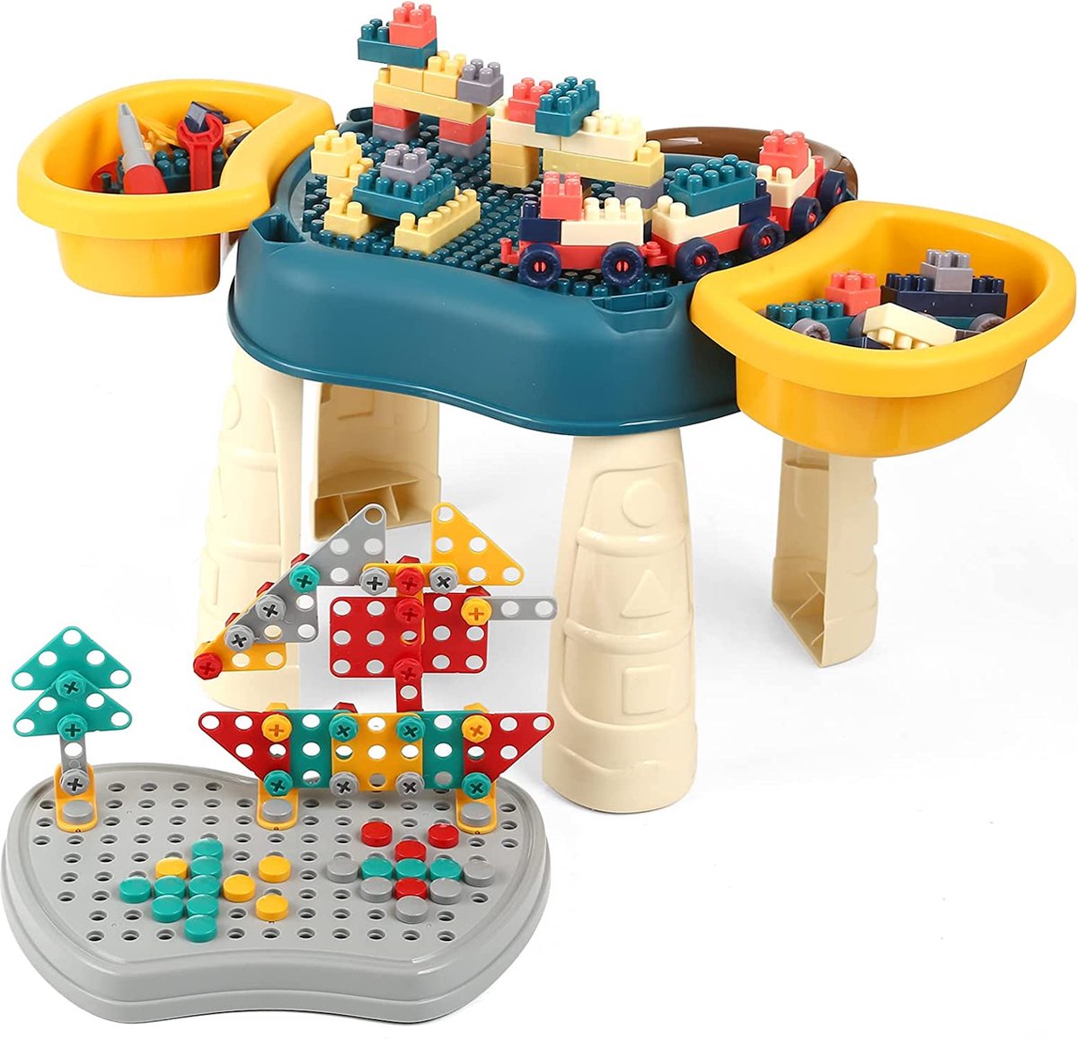 5-in-1 kinderzand- en watertafel - multi-activiteitstafel - set met 268 ...