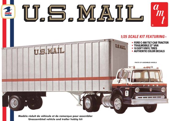 1:25 AMT 1326 Truck - Trailer set US MAIL Ford C-900 - Trailmobile 27 ...