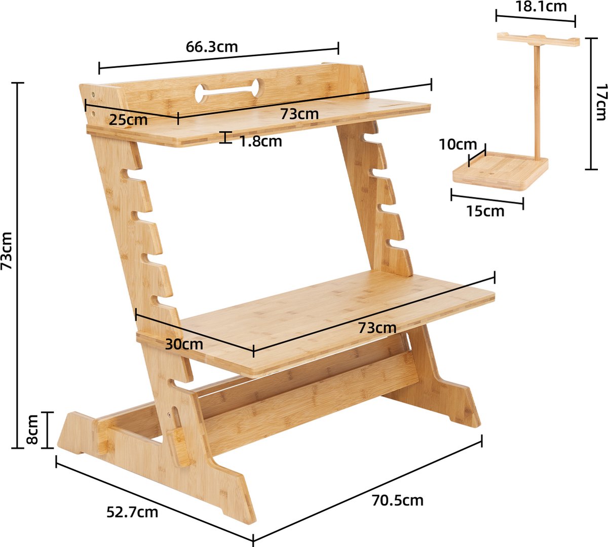 Manzibo Zit-sta Bureau - Bureau Verhoger - Verstelbaar - Computertafel ...