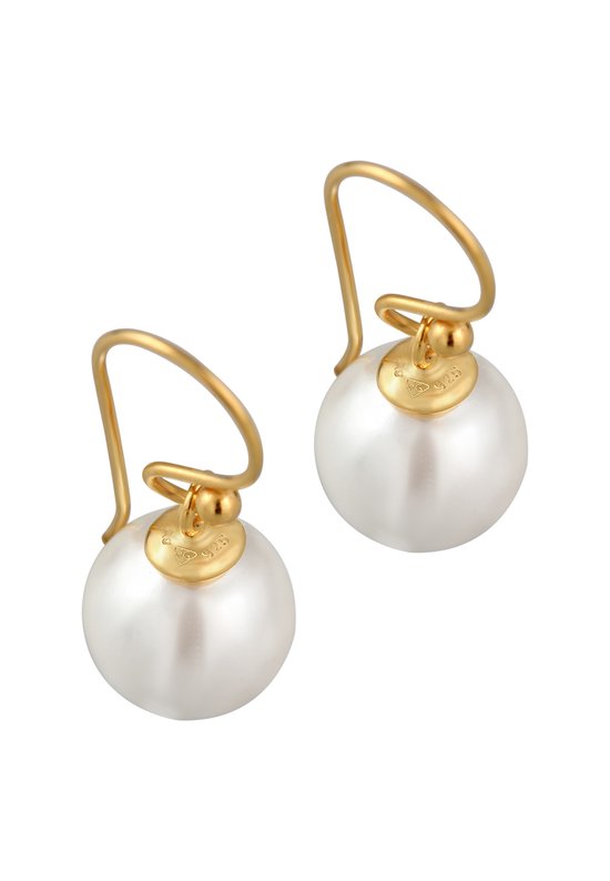 Elli - Oorbellen - Dames oor hanger klassiek met schelp parel in 925 ...