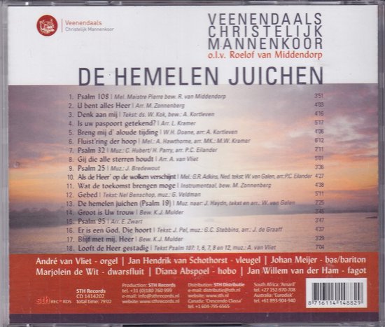 De Hemelen juichen, Veenendaals Christelijk Mannenkoor o.l.v. Roelof ...