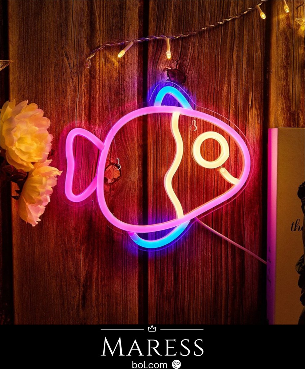 Neon verlichting Vis - Vis - Visje - Fish - Neon wandlamp - Neon ligt ...