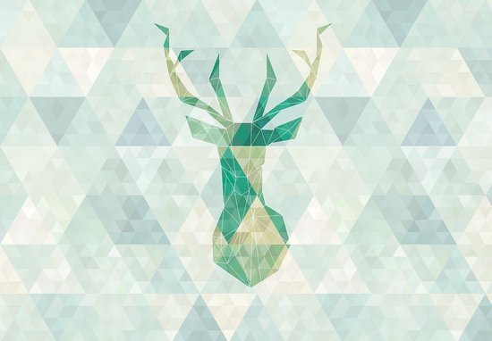 Fotobehang - Vlies Behang - Hert en Abstract Kunst - 368 x 254 cm | bol.com