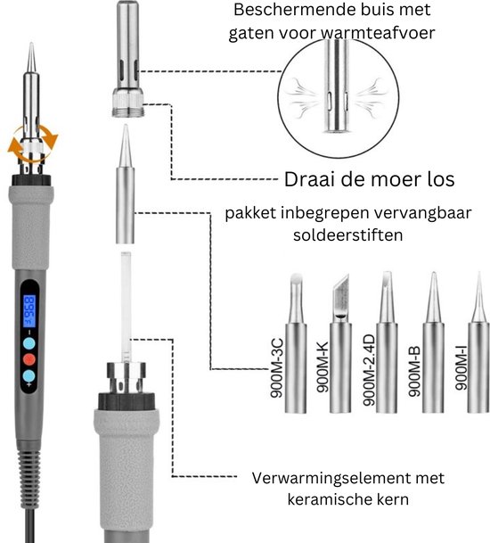 Soldeerbout Station – Soldeerstation 13 In 1 – Soldeerset ...
