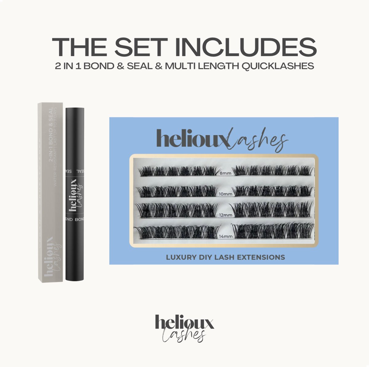 Helioux® Quicklashes - Extra Wispy Multi Lengths - Nepwimpers - DIY ...