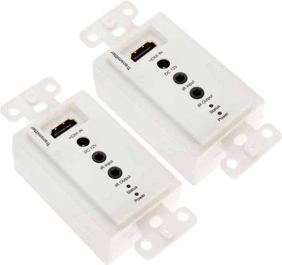HDMI Single Cat5e / 6 50 Meter Muurplaat Extender (EU Plug) (Wit) | bol.com