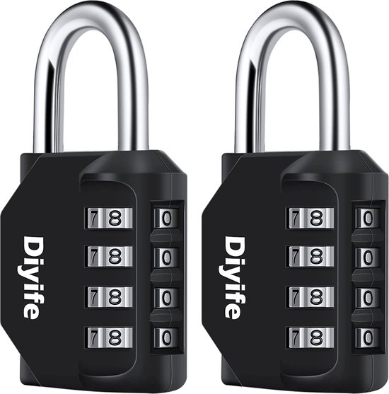 Plugstore - Serrure à combinaison Diyife 2 pièces à 4 chiffres, serrure ...