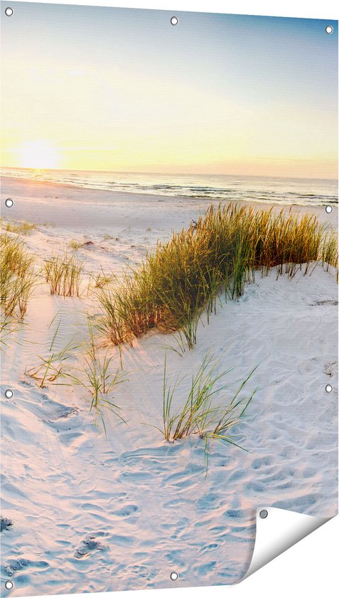 Gards Tuinposter Strand en Duinen tijdens Zonsondergang - 80x120 cm - Tuindoek -... | bol