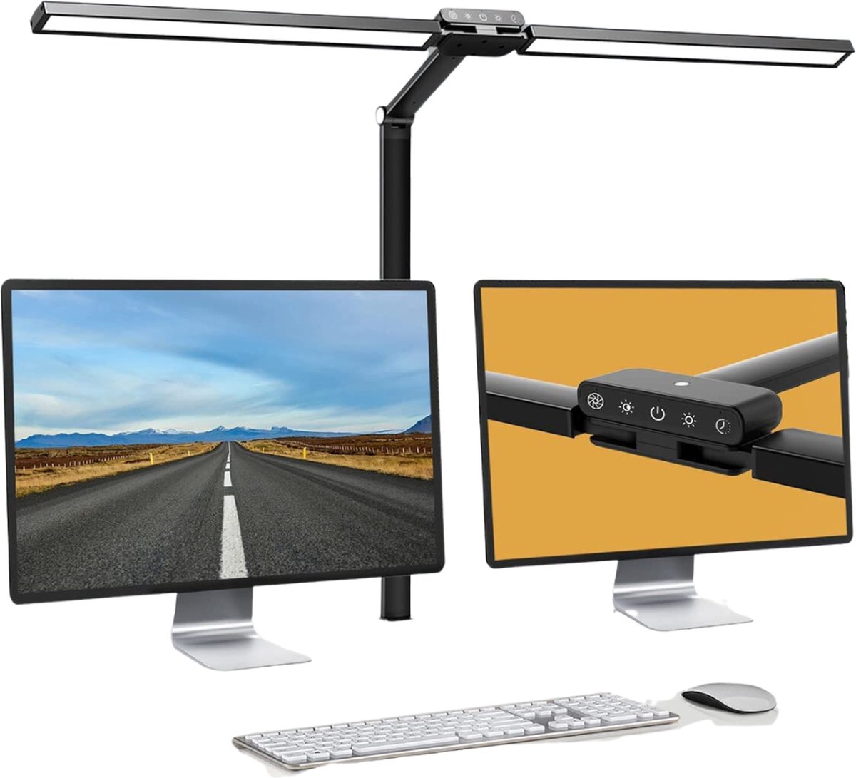 Bureaulamp Scherm - Bureaulamp LED met Klembalk - 24W - Superlange ...