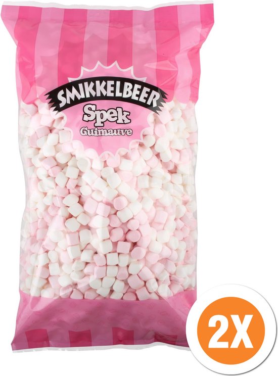 Smikkelbeer Mini Marshmallows Mallows - 2x1 Kilo - Voordeelverpakking | bol