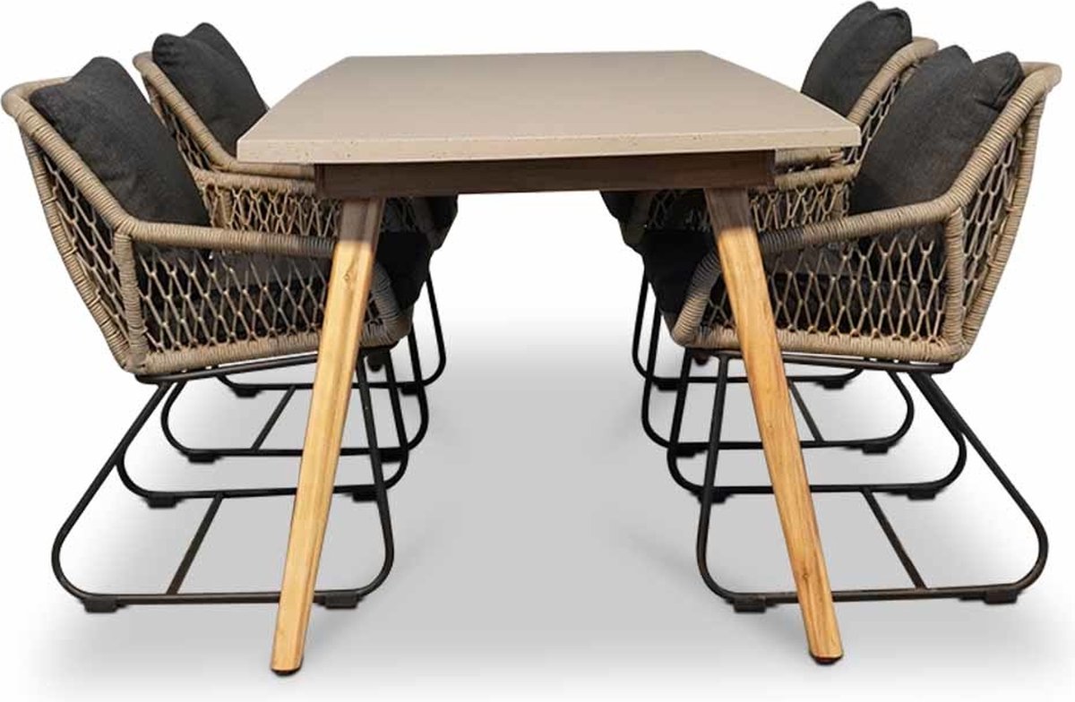 BUITEN living Copenhagen/Portofino zand dining tuinset 5-delig ...