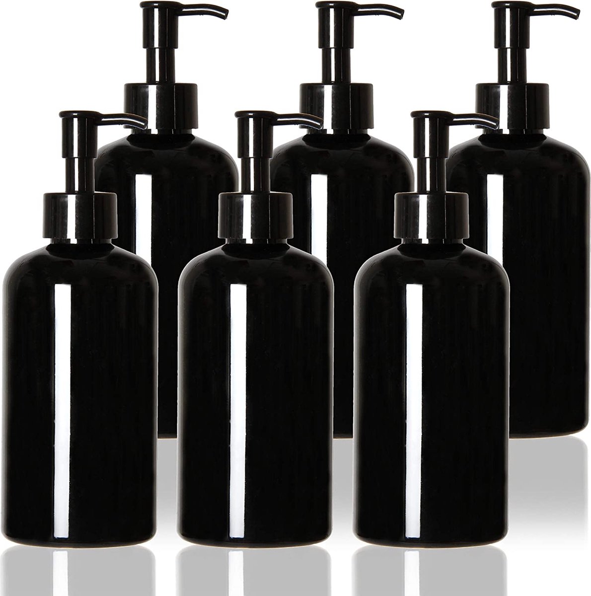 Set van 6 350 ml pompjes voor shampoo, uitneembare plastic pompjes ...