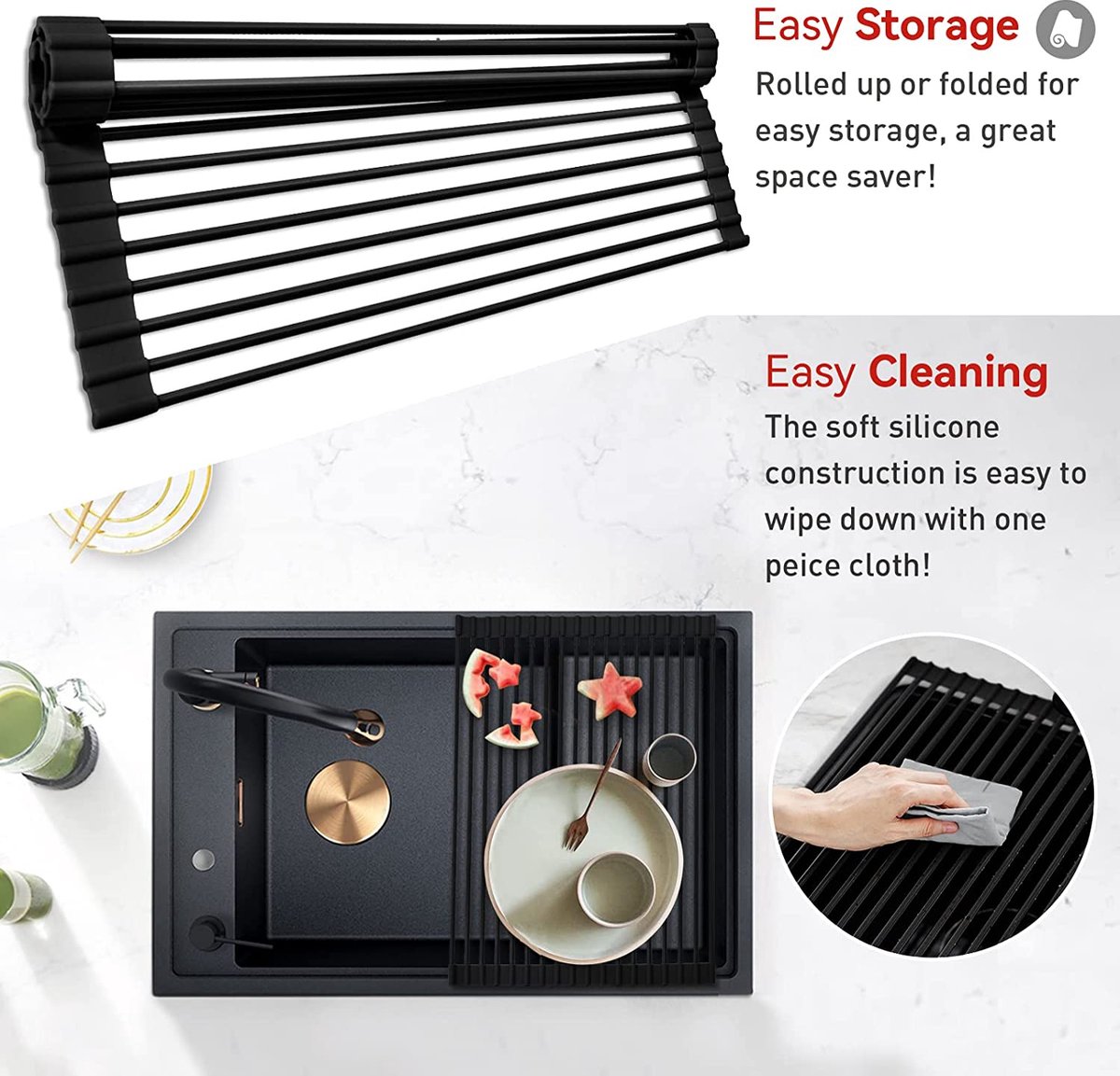 BOTC Afdruiprek - verstelbaar - Afdruipmat voor afwas ...