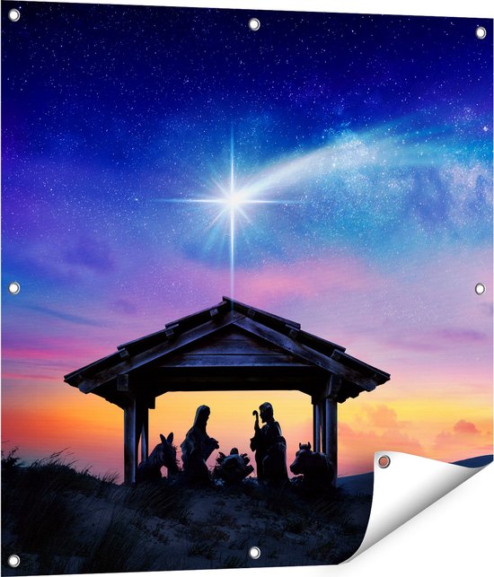 Gards Tuinposter Heilige Familie van Jezus met de Ster van Bethlehem - 80x80 cm -... | bol