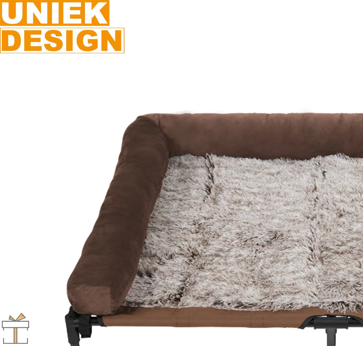 Luxe hondenmand op poten - Hondensofa XXL - 110x80cm - Dierenmand ...