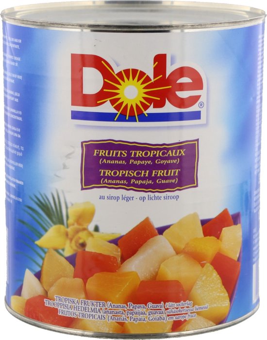 Dole Tropisch fruit op lichte siroop - Blik 3 liter | bol