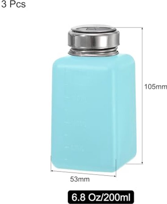 KARZO - 3 stuks 200ml alcohol drukpomp dispenser fles pers vloeistof ...