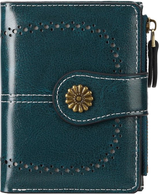 Kleine Bifold Portemonnee Dames met RFID-Bescherming - Mini Portemonnee ...