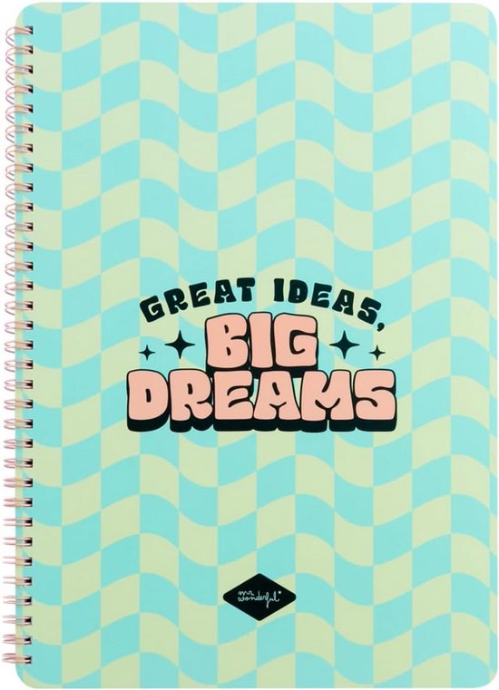A4 Notitieboek met Inspirerende Tekst voor Grote Ideeën en Dromen | bol