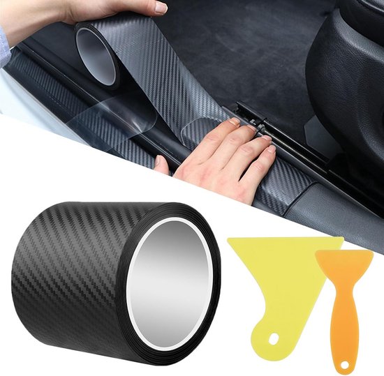 Zelfklevende Carbon Look Sticker Rol - Krasbestendige Antikrab ...