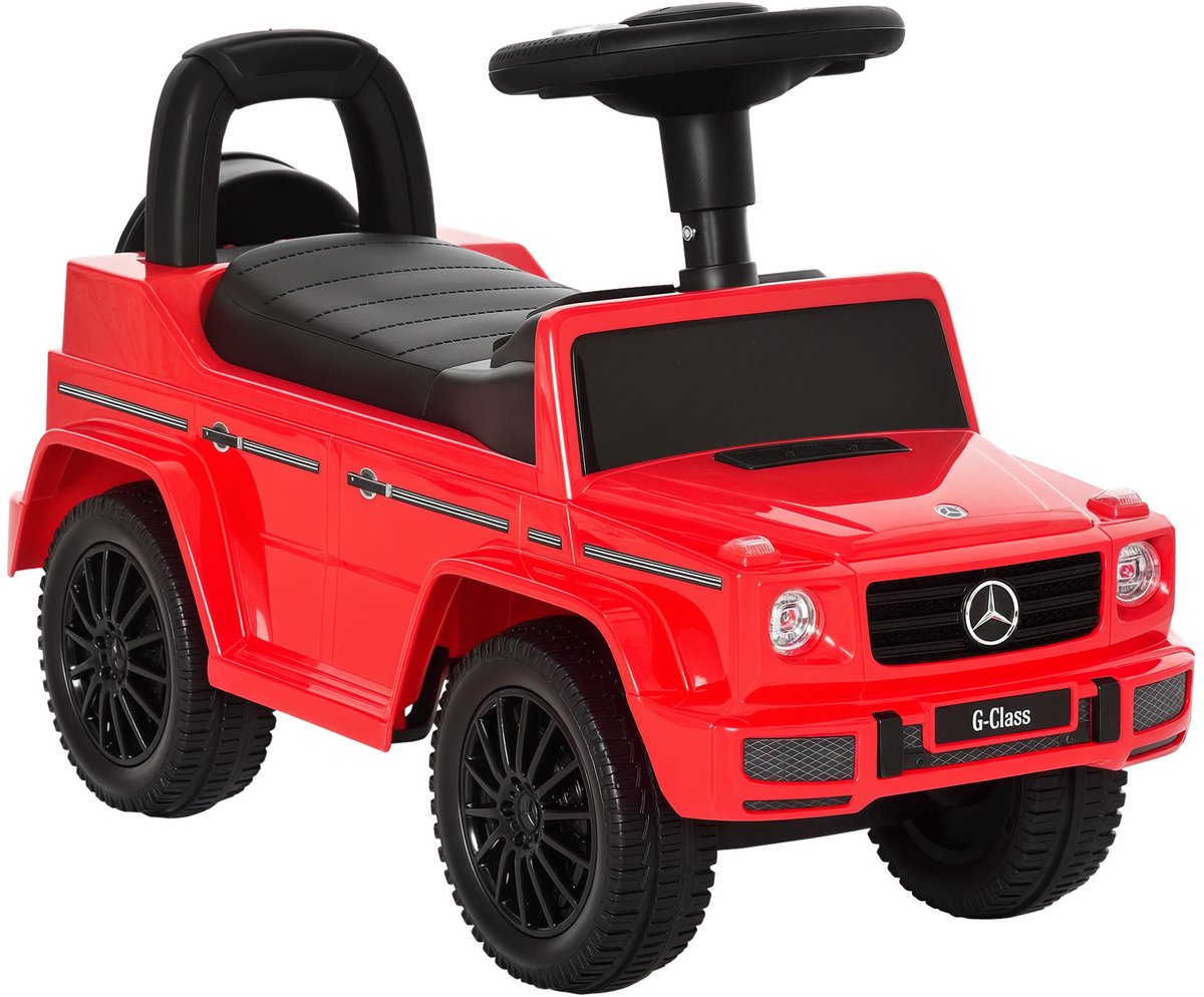 HOMCOM - Kinderauto met glijbaan - PP - 62,5 x 28,5 x 45 cm - Rood ...